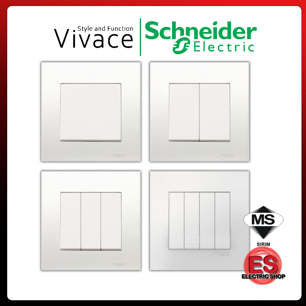 SCHNEIDER VIVACE Series Switches & Socket Outlet [ Sirim Approved ...