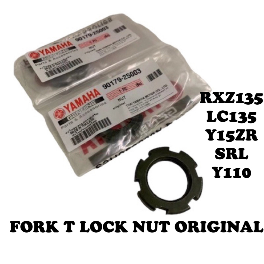 YAMAHA FORK T LOCK NUT 100% ORIGINAL RXZ/LC/Y15ZR/SRL/Y110 | Shopee ...