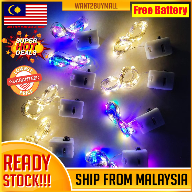 1m 2m 3m String Fairy Light Led Cooper Wire Garland T Decorate Lighting Cake Flower T Box