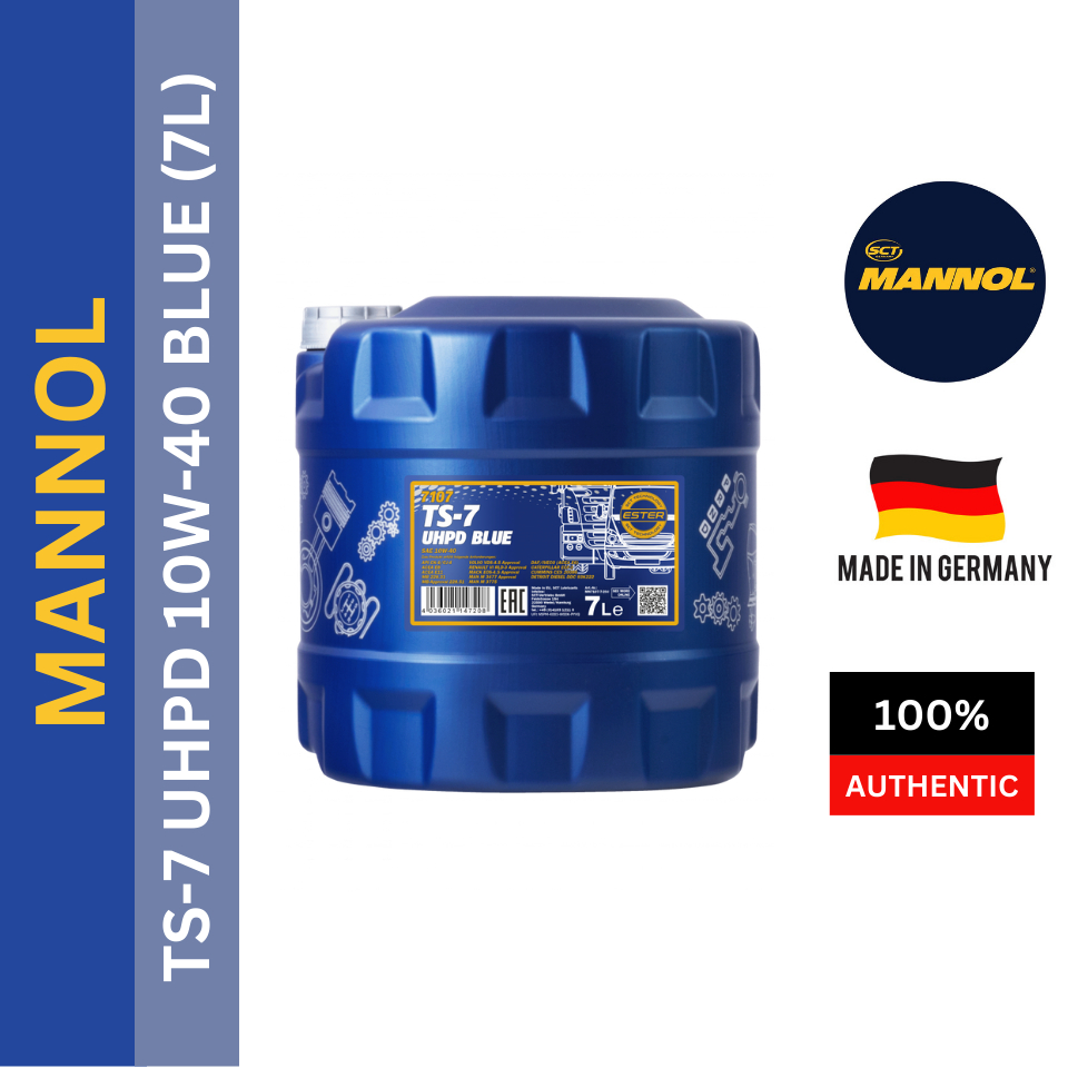 (MADE IN GERMAN ) MANNOL TS-7 UHPD BLUE + ESTER FULLY SYNTHETIC 7107 7L TS7 HDEO | Shopee Malaysia