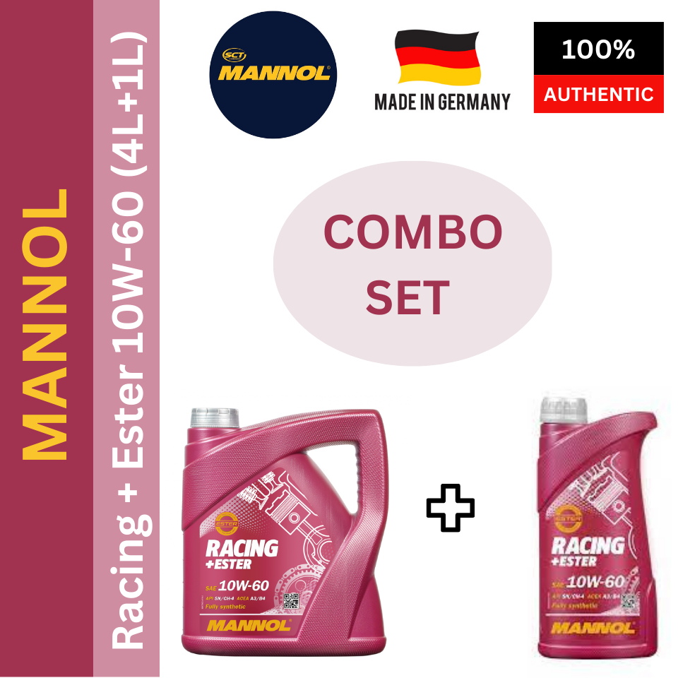 (MADE IN GERMANY) MANNOL 7902 RACING +ESTER 10w60 Fully Synthetic ...
