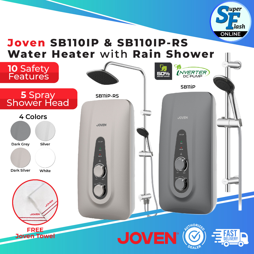 [FREE VOUCHER+FREE GIFT] JOVEN SB11iP / SB11iP-RS (Rain Shower) Instant Water Heater With ...
