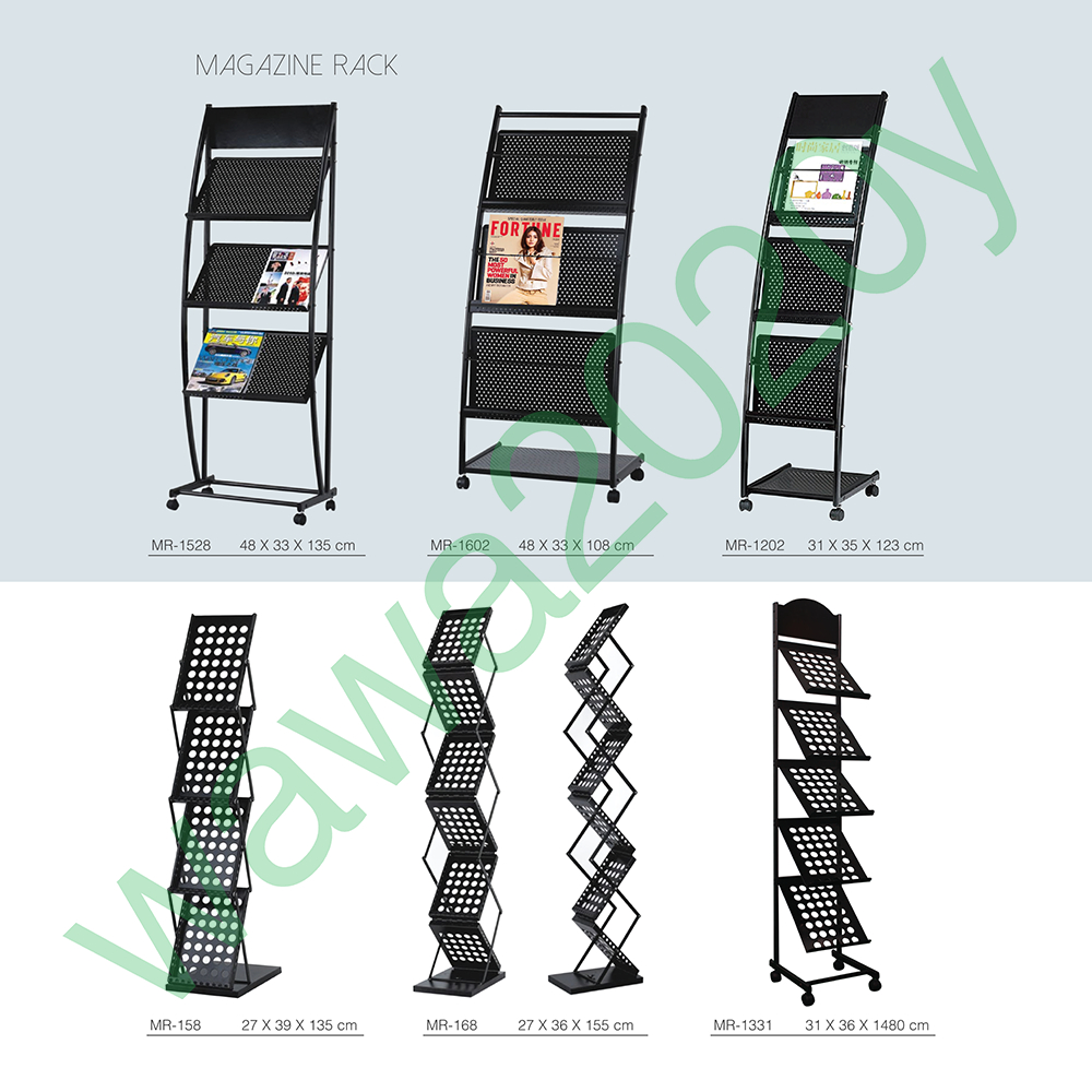 Black Magazine Rack /Rak Majalah /Foldable A4 Size Magazine Newspaper ...