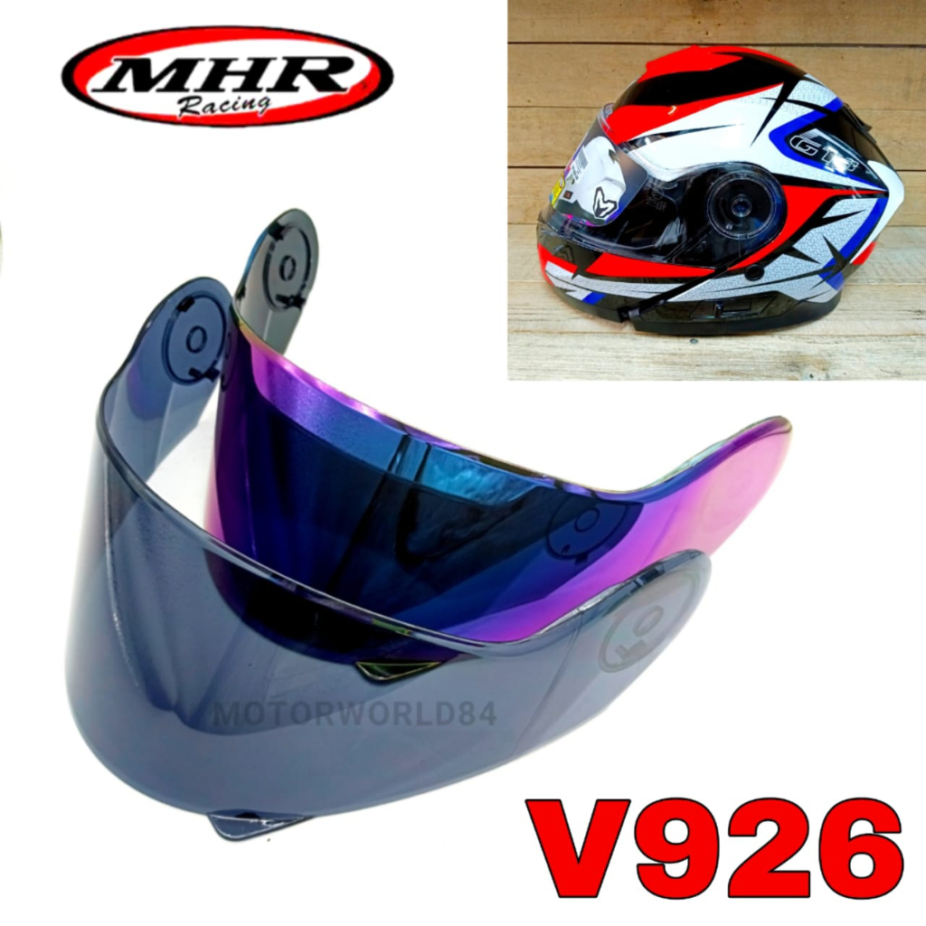 MHR HELMET FULL FACE VISOR FU926 RAINBOW / BLACK ER6 DUKE MT15 KR150 ...