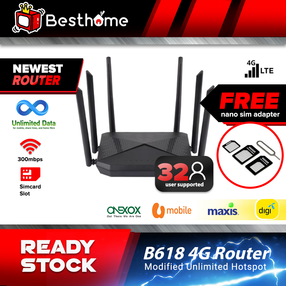 5 Year Warranty Malaysia Sim Card Router Modem Telco 4G B618 Router 4G ...