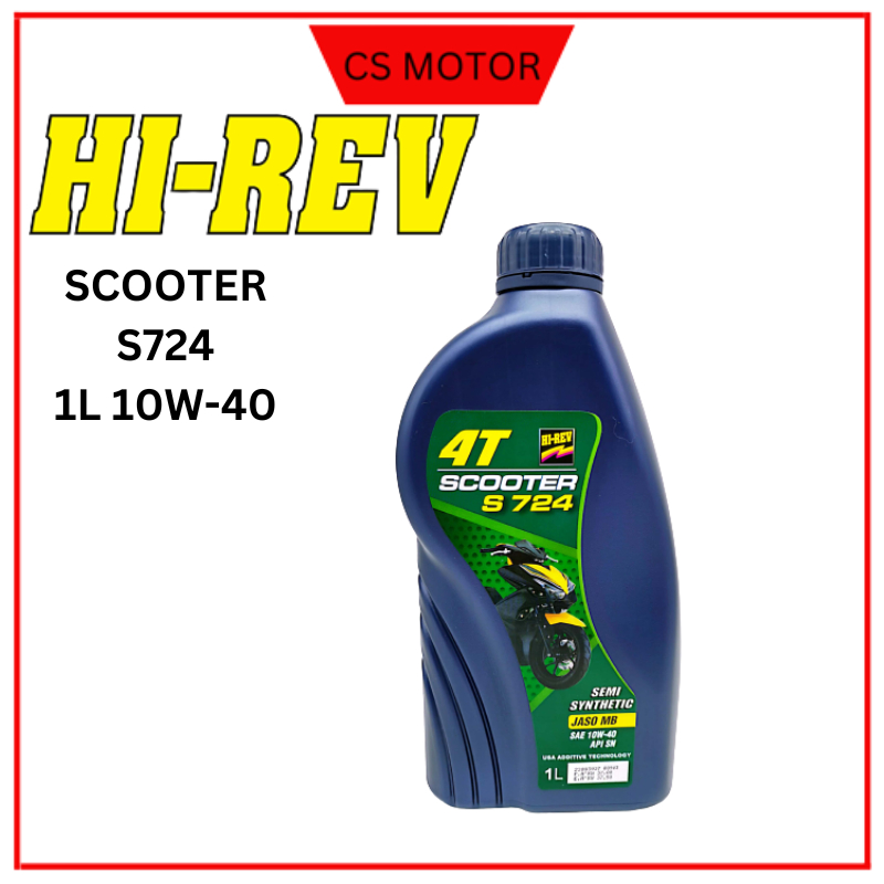 HIREV HI-REV 724 4T MINYAK HITAM ENGINE OIL (1 Litre) HI-REV 724 4T ...
