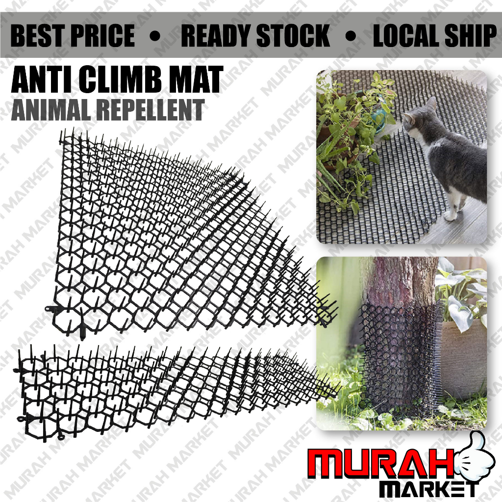 Animal Repel Mat Spike Scat Anti Climb Fence Wall Cat Dog Pet Control ...
