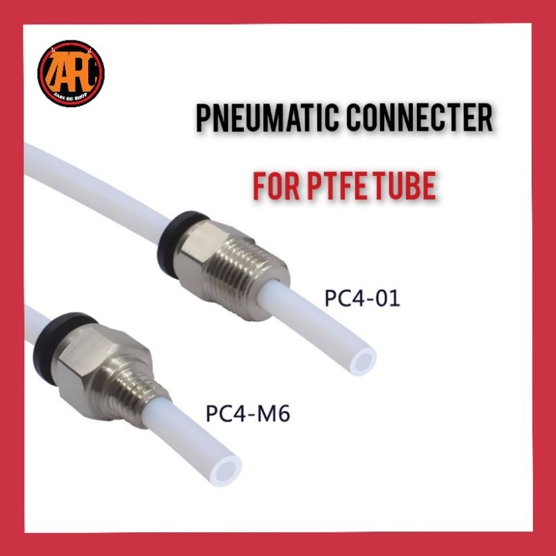 [ZARC] Pneumatic Connector PC4-01 / PC4-M6 for 4mm PTFE Tube Creality ...
