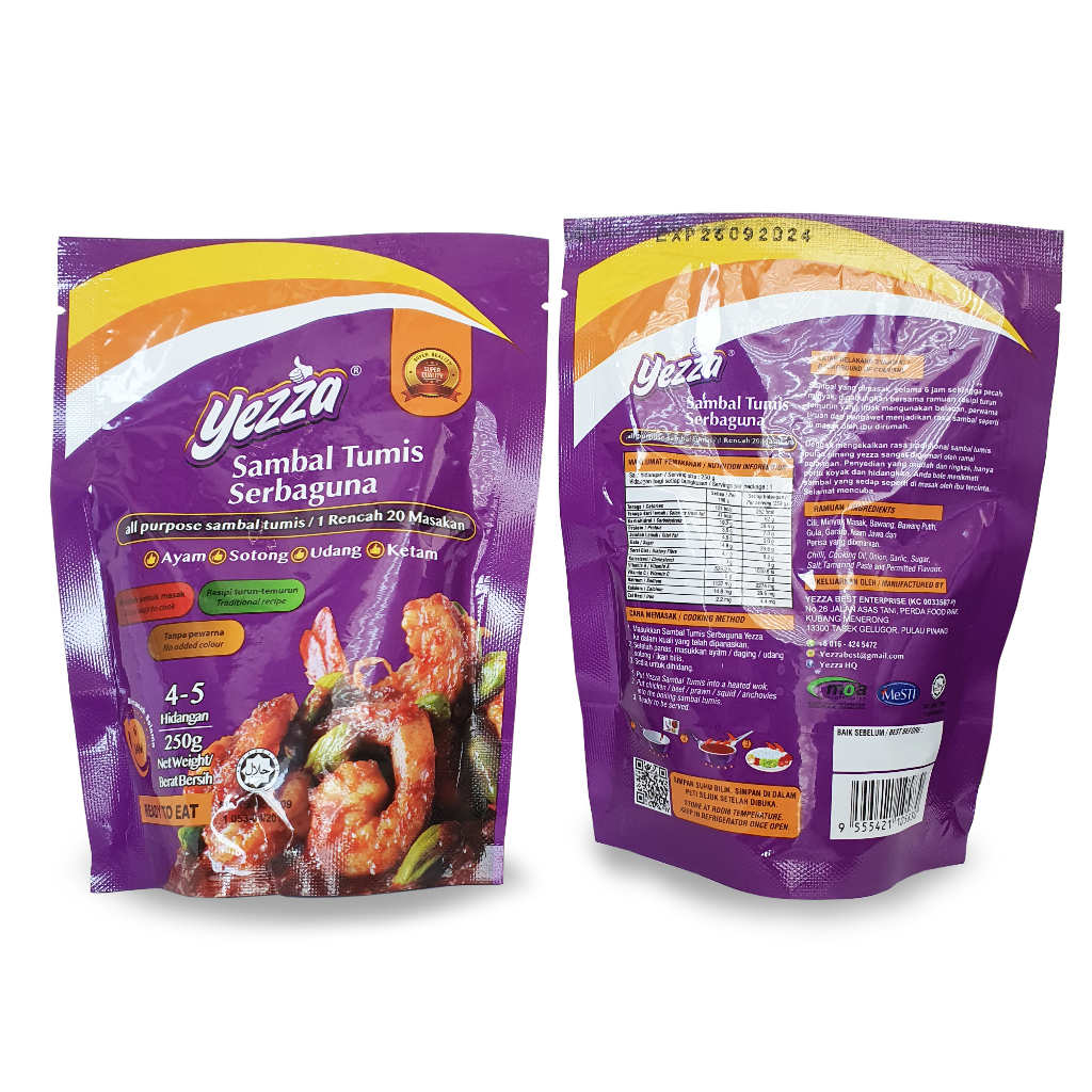 YEZZA SAMBAL SERBAGUNA 250G - PEDAS & SEDAP | Shopee Malaysia