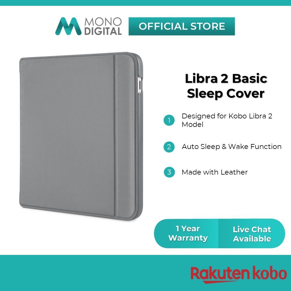 Rakuten Kobo Libra 2 eReader Classic Cover - Grey | Shopee Malaysia