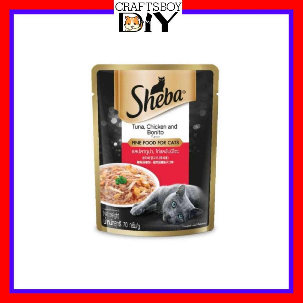 Sheba Wet Food Pouch 70G Sheba Canned Food 85G Sheba Tin Kucing Cat Wet ...