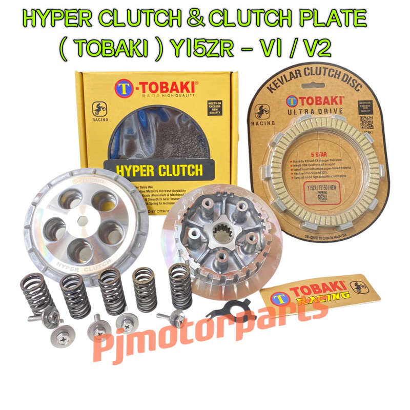 YAMAHA Y15 Y15ZR V1 V2 (100% ORIGINAL TOBAKI) (5 Spring) (1 Set) Racing Hyper Clutch & Clutch ...