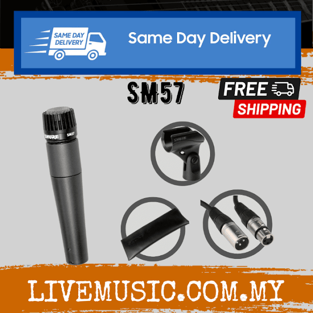 Shure SM57 - Dynamic Instrument Microphone (SM-57/SM 57) | Shopee Malaysia