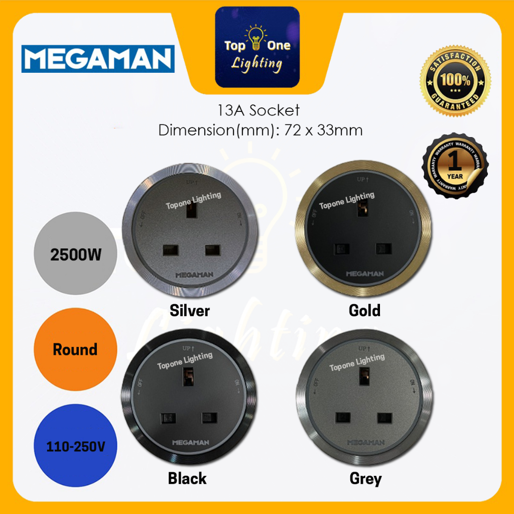MEGAMAN Power Track Socket Reccesed/Surface 60CM 80CM 100CM with ...