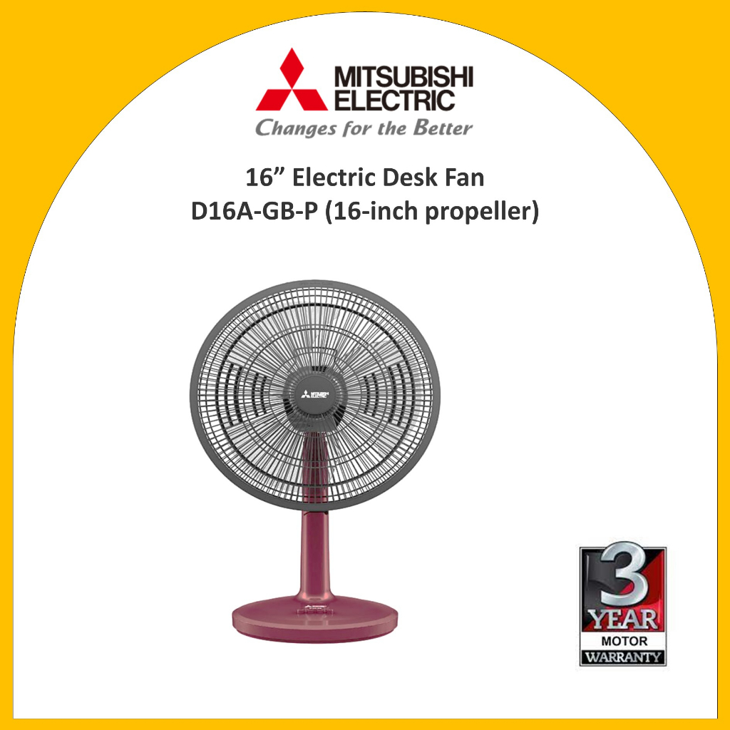 Mitsubishi 16 inch propeller Desk Fan D16A-GB-P (16-inch propeller ...