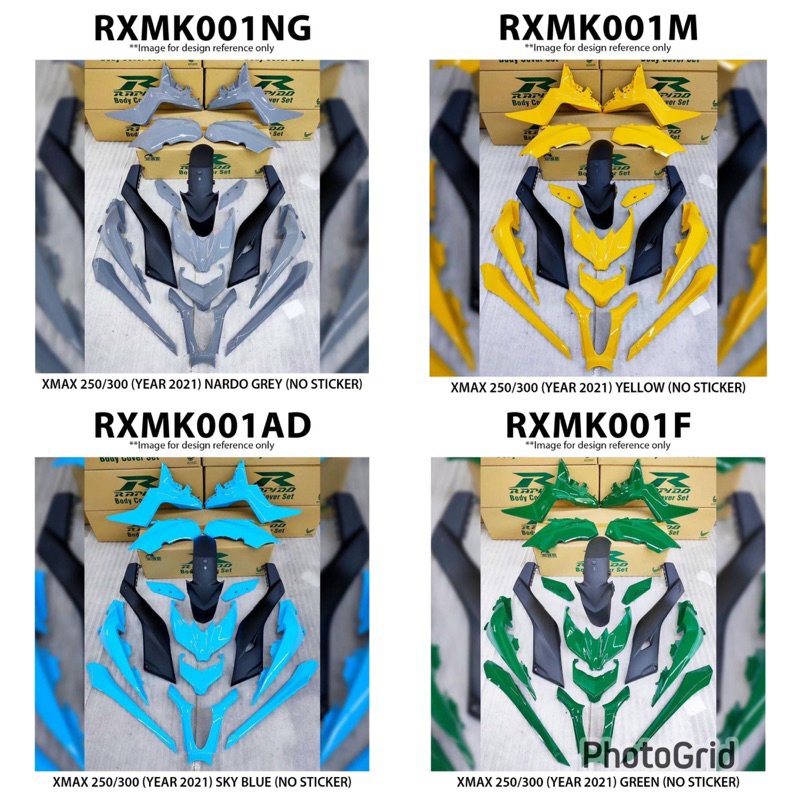 CoverSet Yamaha Xmax250 300 Xmax 250 V1 Kosong Cover Set Blue Grey ...