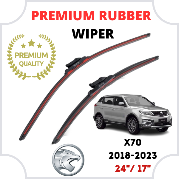 PROTON X70 2018-2023 PREMIUM QUALITY RUBBER WIPER BLADE (2PCS/SET ...
