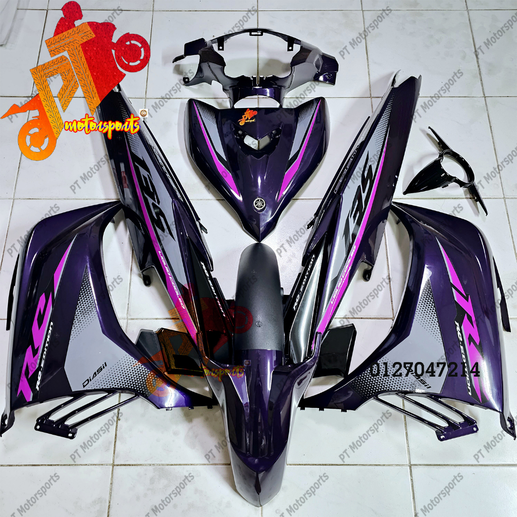 Yamaha LC 135 Cover Set Dark Purple Ysuku Purple Exciter Rc 80 Purple ...