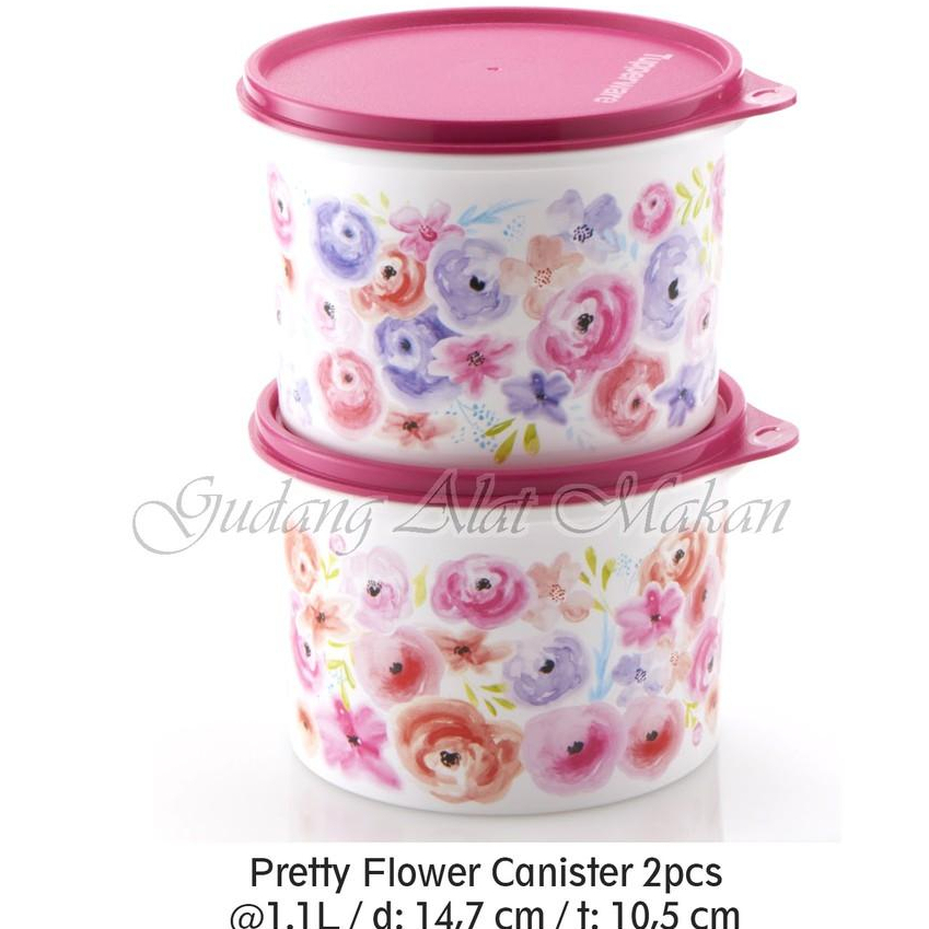 Tupperware Pretty Flower Canister/Barbie Canister - 2 pc | Shopee Malaysia