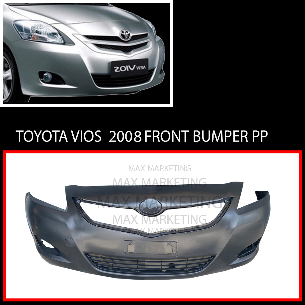 TOYOTA VIOS 2008 OE LOOK FRONT BUMPER (PP) SKIRT LIP BODYKIT | Shopee ...