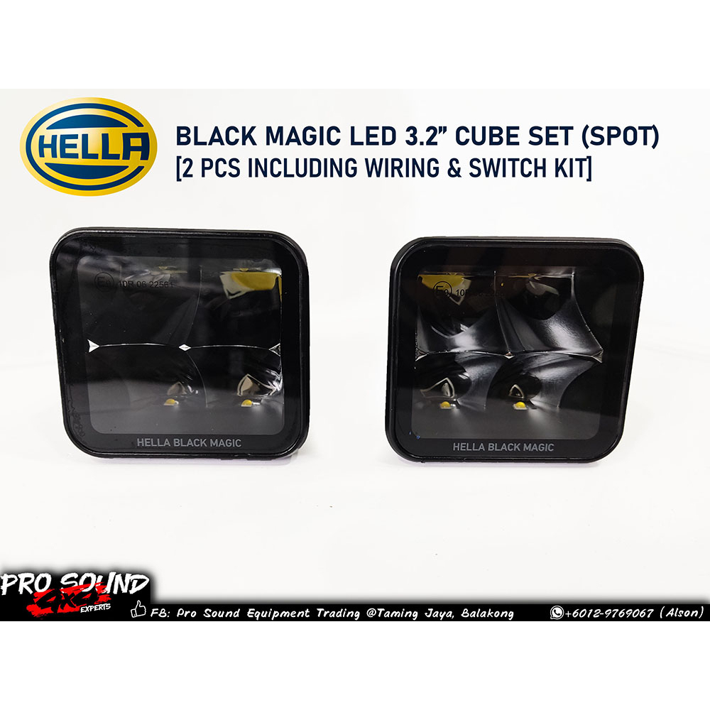 HELLA Black Magic LED 3.2'' Cube Set (Spot) | Shopee Malaysia