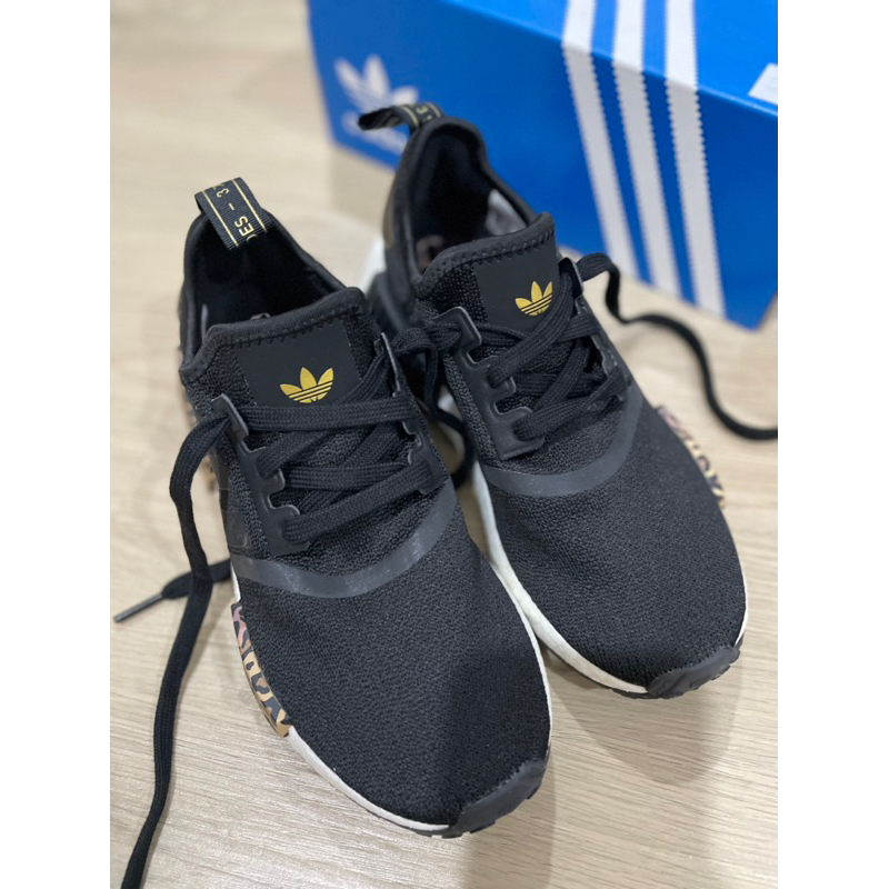 Preloved Adidas NMD R1 leopard-print rubber-trimmed sneakers | Shopee ...