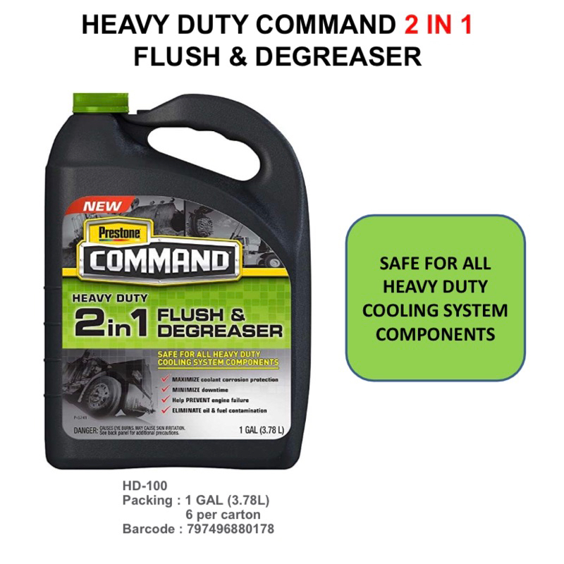 HEAVY DUTY COMMAND 2 IN 1 FLUSH & DEGREASER HD-100 1Gal - MADE IN USA ...