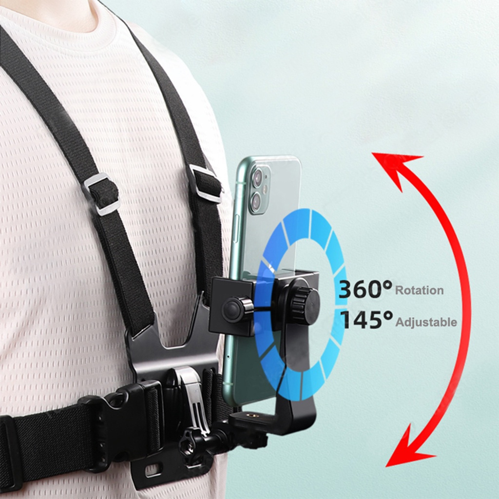 Mobile Phone Chest holder go pro Mount Selfie Action Body Harness Strap ...