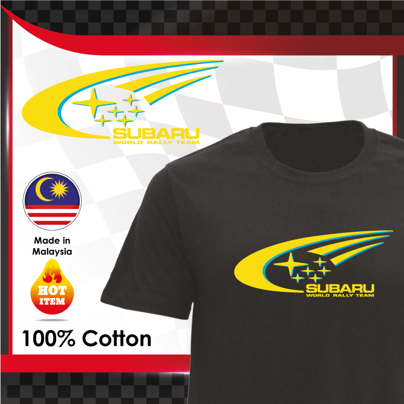 Subaru T-SHIRT ROUND NECK 100% COTTON T SHIRT BRZ XV Impreza Levorg ...