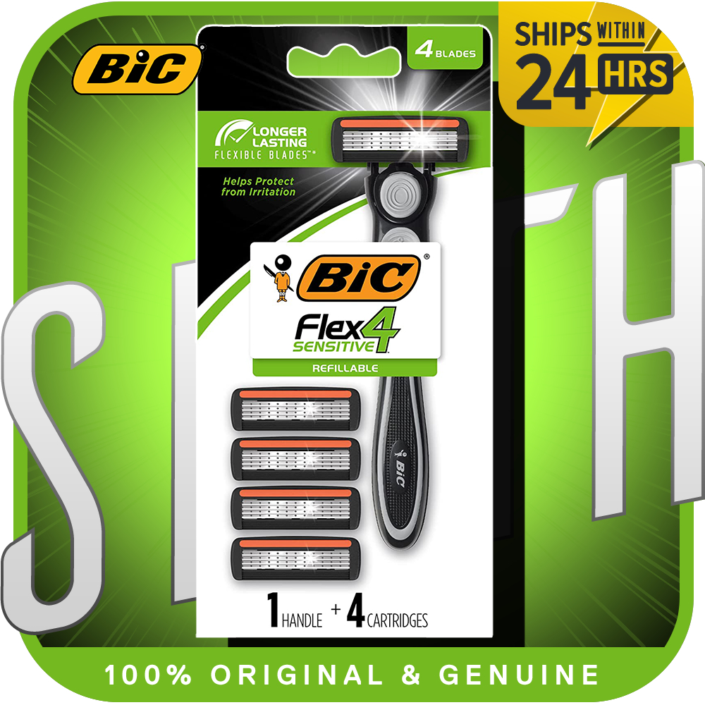 BIC Flex 4 Refillable Men's Disposable Razors, For a Smooth, Ultra ...