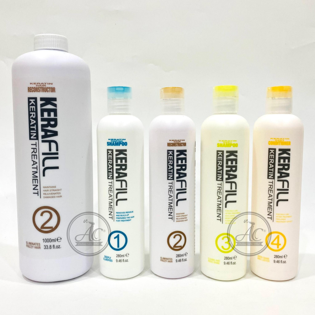 Kerafill Keratin Treatment (Reconstruction / Purifying Shampoo / Daily ...