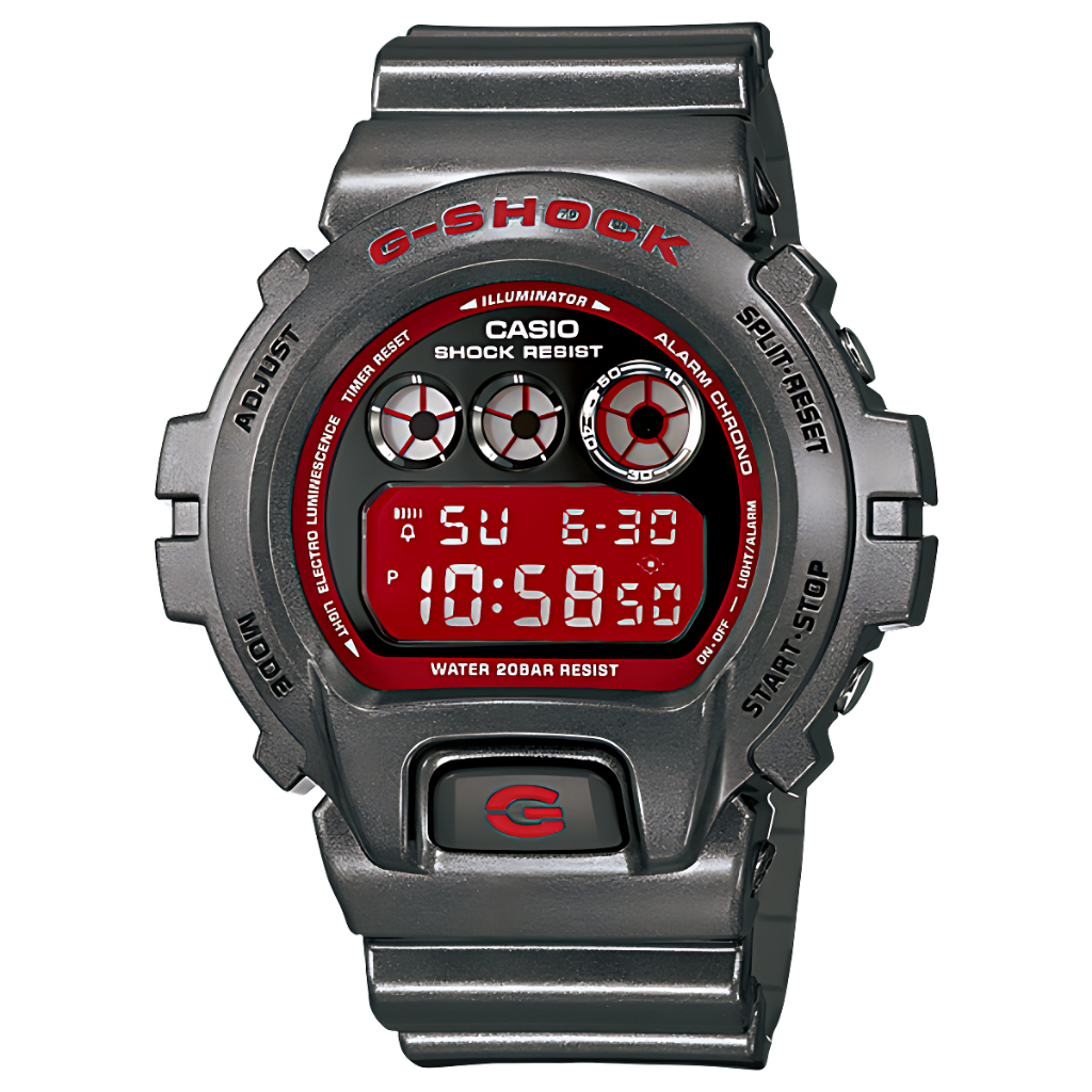 Lucky Store 100% Original Japan Made DW-6900SB-8DR Grey Red Unisex ...
