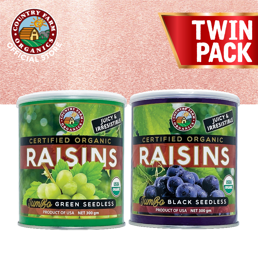 Country Farm Organics Certified Organic Jumbo Raisin - Black & Green ...