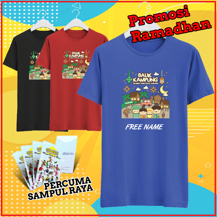 Baju Raya 2023 Tshirt Raya Budak dan Dewasa Dengan Nama Dan Sampul raya ...