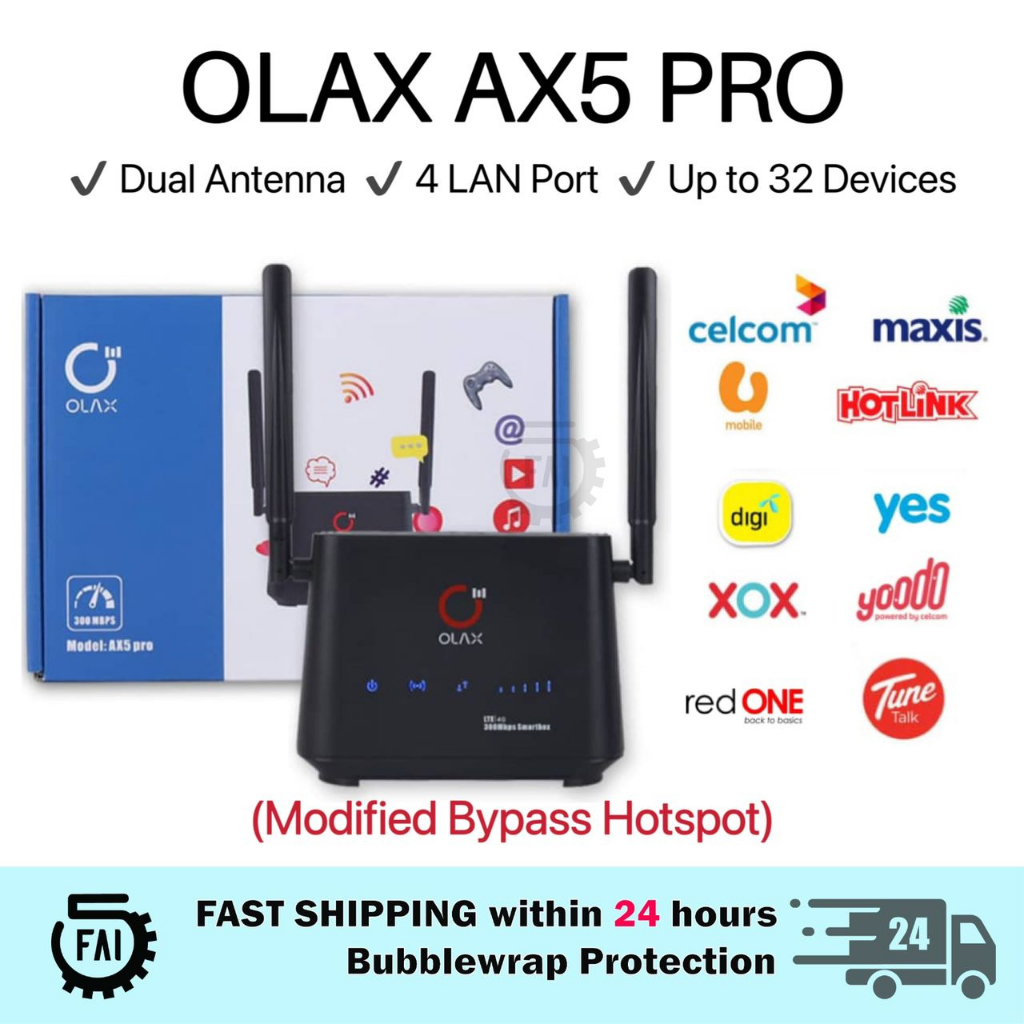 Modem Wifi OLAX AX5 PRO 300mbps V1 V2 Modified Unlimited Hotspot 4G LTE ...