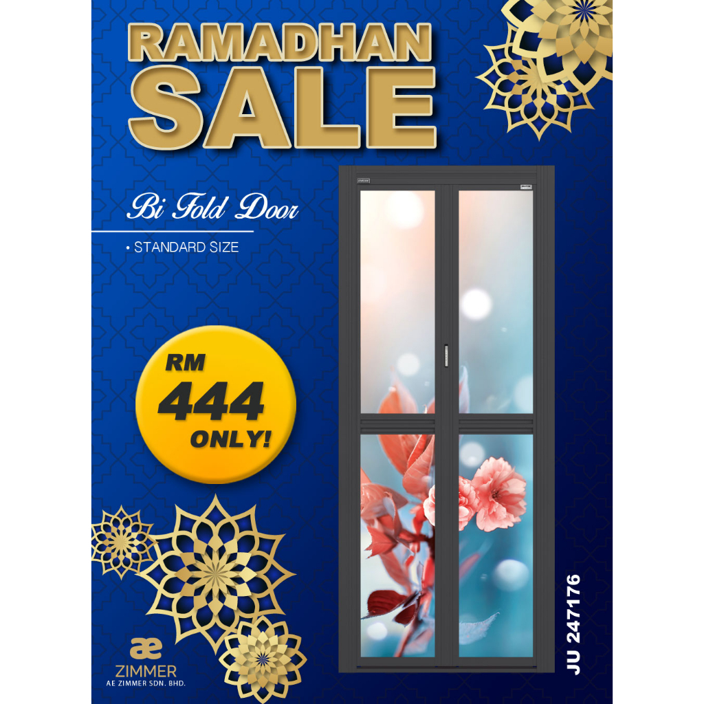 AE Zimmer Onitek Bi Fold Door BD3 / Toilet Door, bifold, Pintu Lipat ...