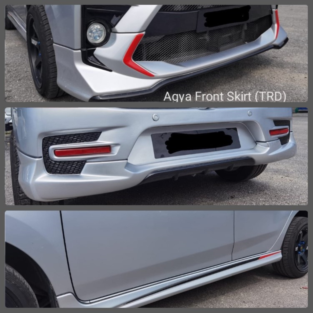 Perodua Axia 1st Generation 2017 Agya Style TRD Skirting Body Kit ABS ...