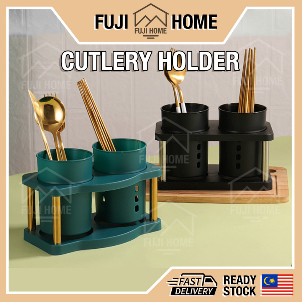 🏠READY STOCK🏠Kitchen Cutlery Holder Fork Spoon Knife Organiser Cutlery ...