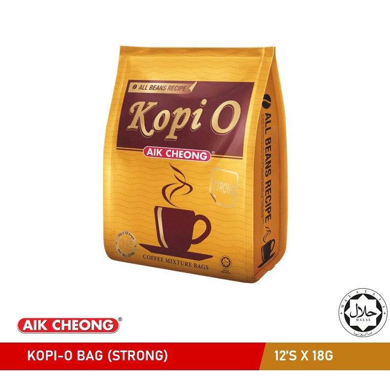 AIK CHEONG Kopi O Bag (Strong) 216g (12's x 18g):一 | Shopee Malaysia