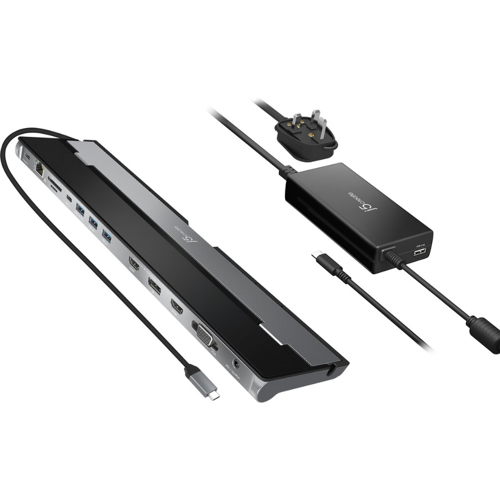 j5Create JCD543 USB Type-C Triple Monitors Display 13 in 1 Docking ...