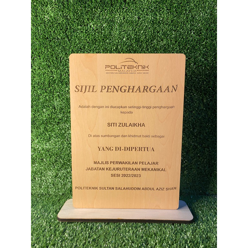 LAMINATED SIJIL A5 WITH STAND | Shopee Malaysia