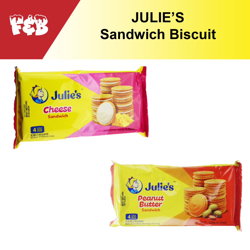JULIES Peanut Butter Sandwich 120g/ Cheese Sandwich 112g | Shopee Malaysia
