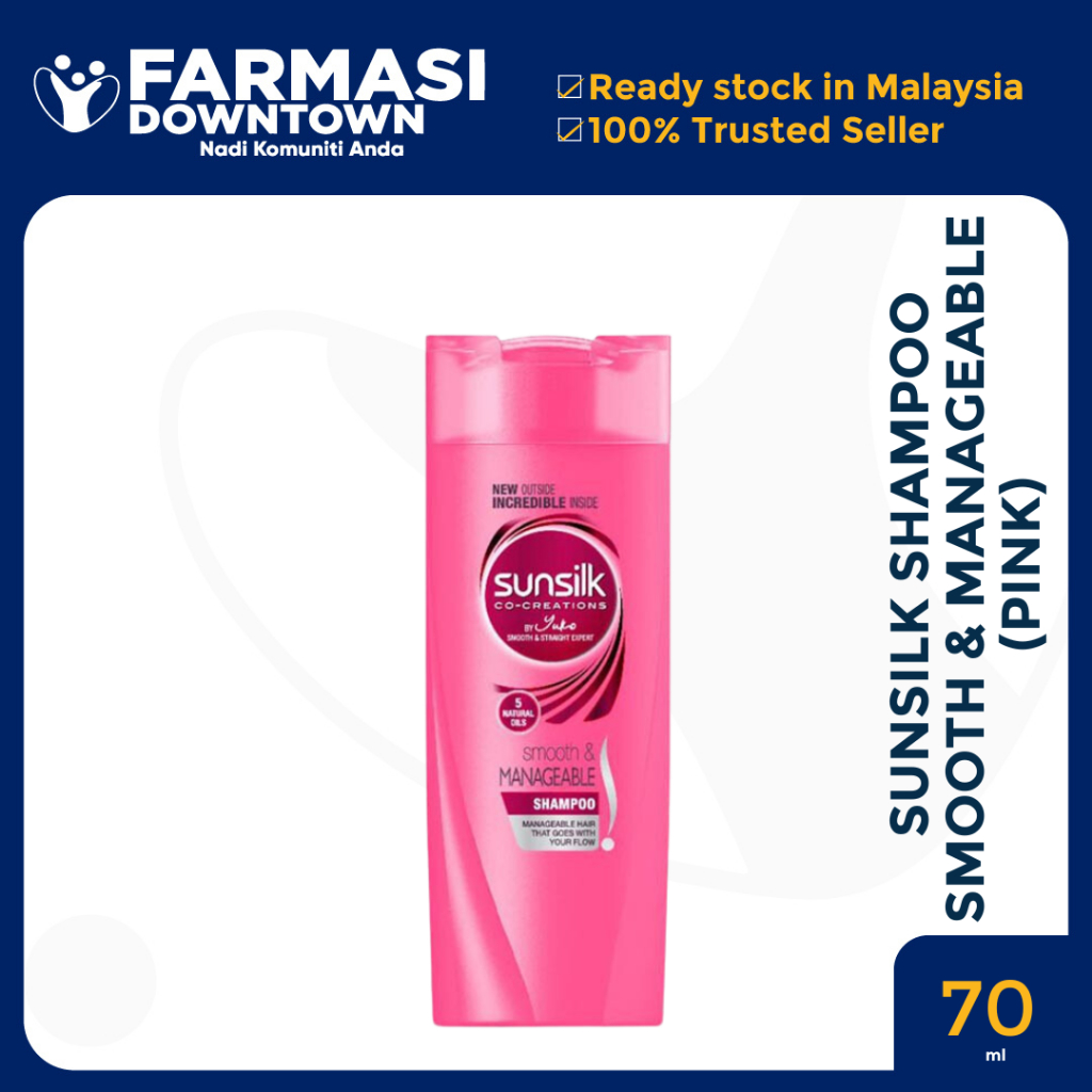 SUNSILK SHAMPOO SMOOTH & MANAGEABLE 70ML (PINK) | Shopee Malaysia