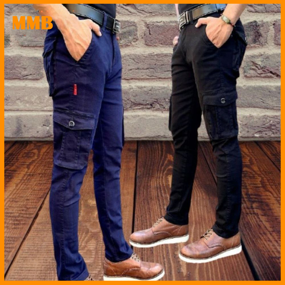 MMB_ Seluar Kargo Slack six Poket/ Unisex Tactical Elasticated Waist ...