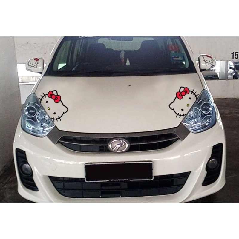 🔥🔥Perodua Myvi Hello Kitty theme sticker. Sticker kereta hello kitty ...