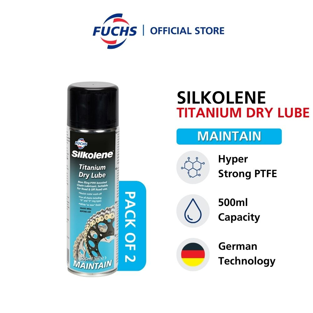 Silkolene Titanium Dry Chain Lube 500ml PTFE & Titanium Dri Gel ...