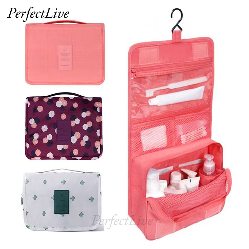 Perfect Waterproof Toiletry Wash Kit Bag with Hook Hanging Travel ...