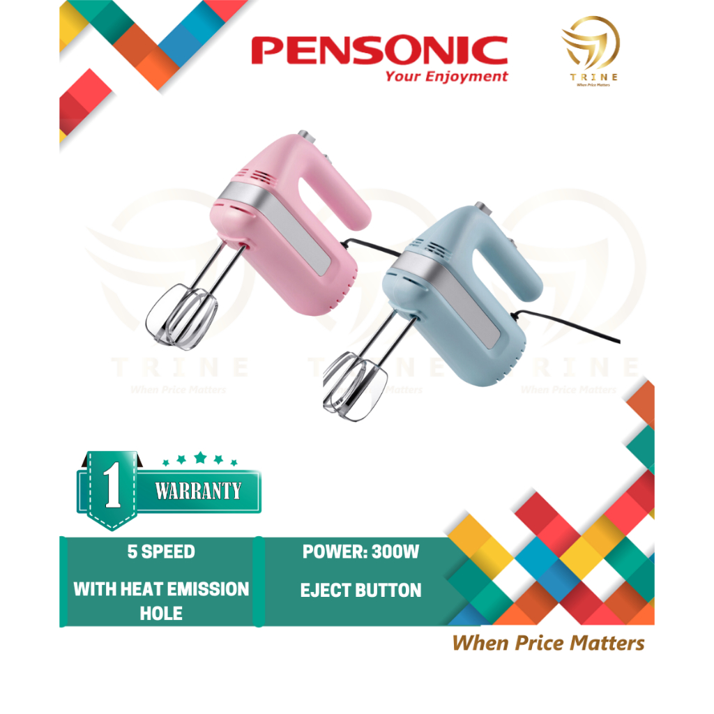 Pensonic Hand Mixer PM-117(B) BLUE / PM-117(P) PINK / PM-116(B) BLUE ...