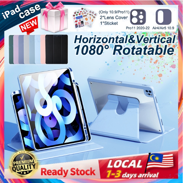 [Ready Stock] 360 Rotatable Premium Smart Tablet Cover Casing For iPad ...