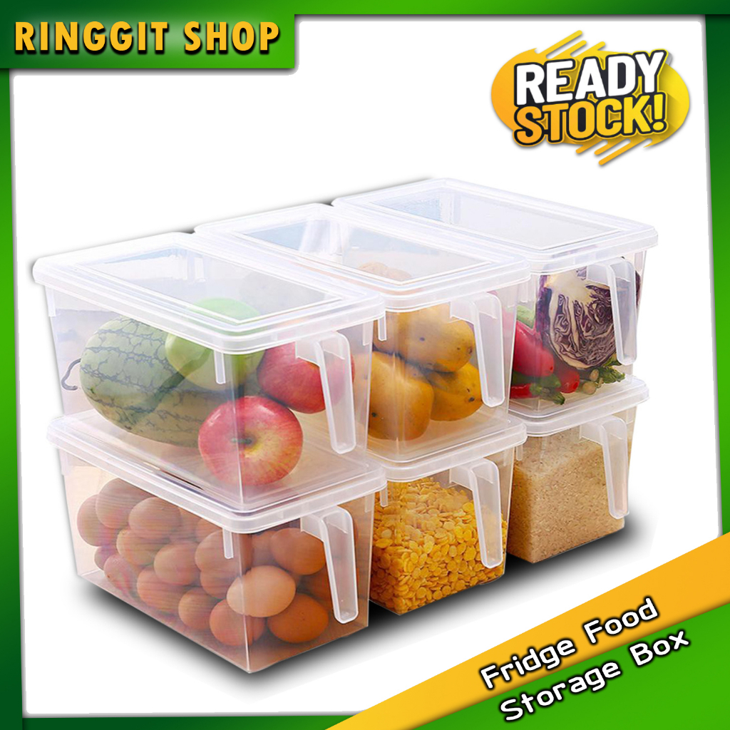 Ringgit Shop Fridge Food Storage Box Organizer With Lid Handle ...